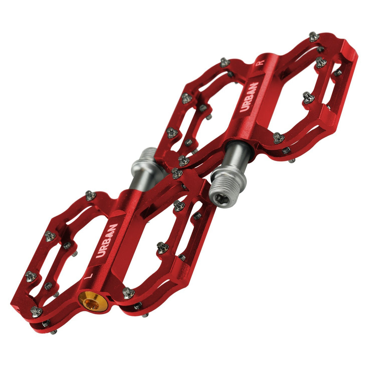 Lightweight Flat Platform MTB Pedals - Red – UrbanCycling.com