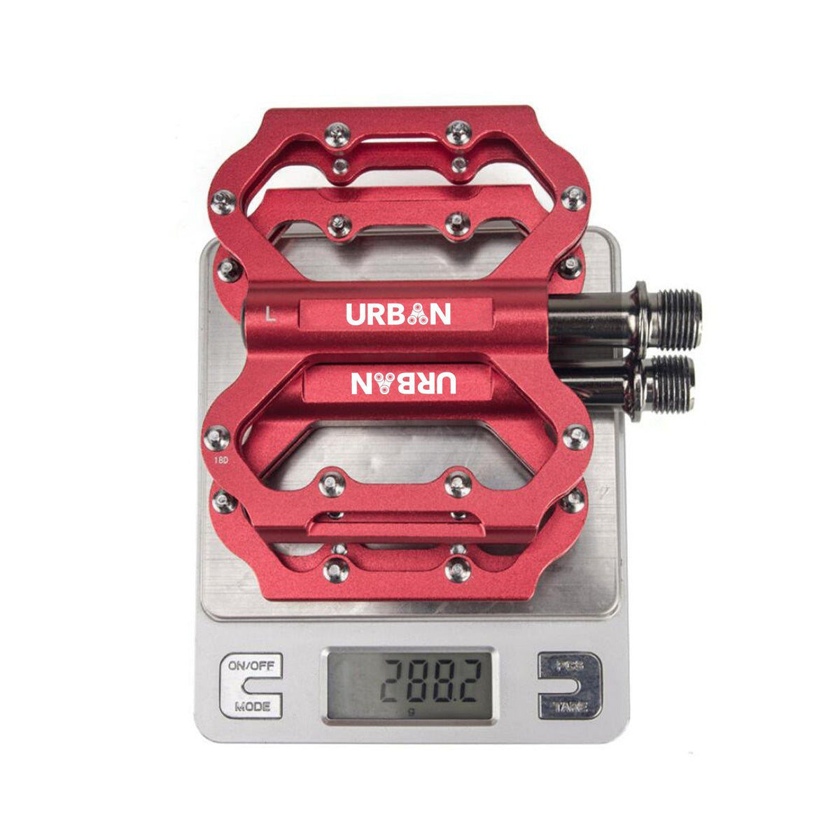 Lightweight Flat Platform MTB Pedals - Red - Urban Cycling Apparel
