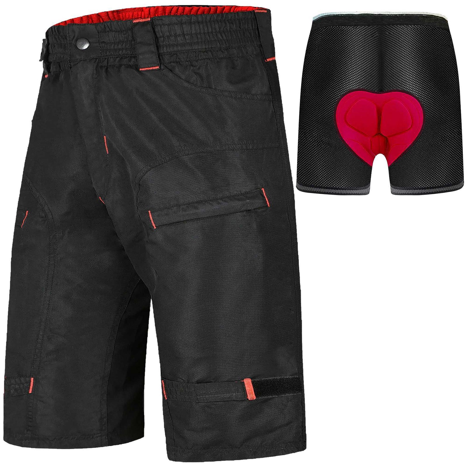 Mens Pro Padded Cycling Shorts With Hidden Cargo Pockets Urban
